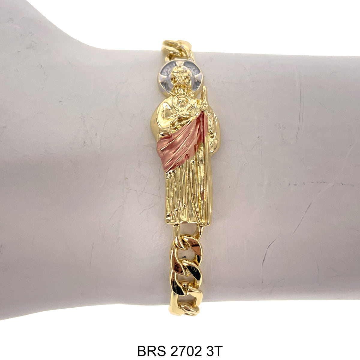 San Judas Chain Bracelet BRS 2702 3T – Kaashusa