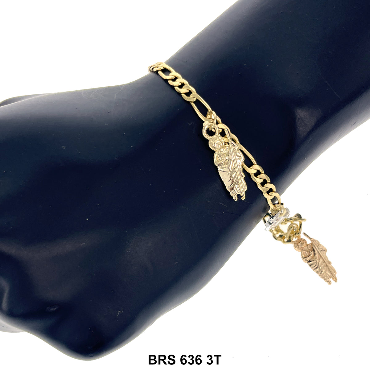 San Judas Figaro Chain Bracelet BRS 636 3T – Kaashusa