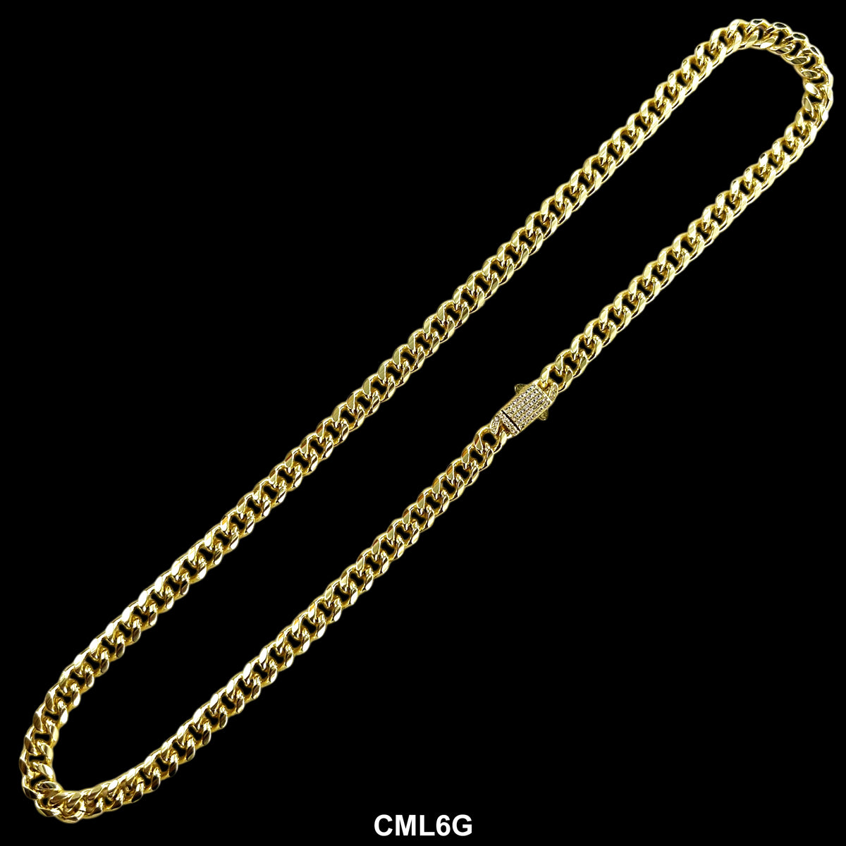6 MM Monaco Lock Cuban Chain CML6G – Kaashusa