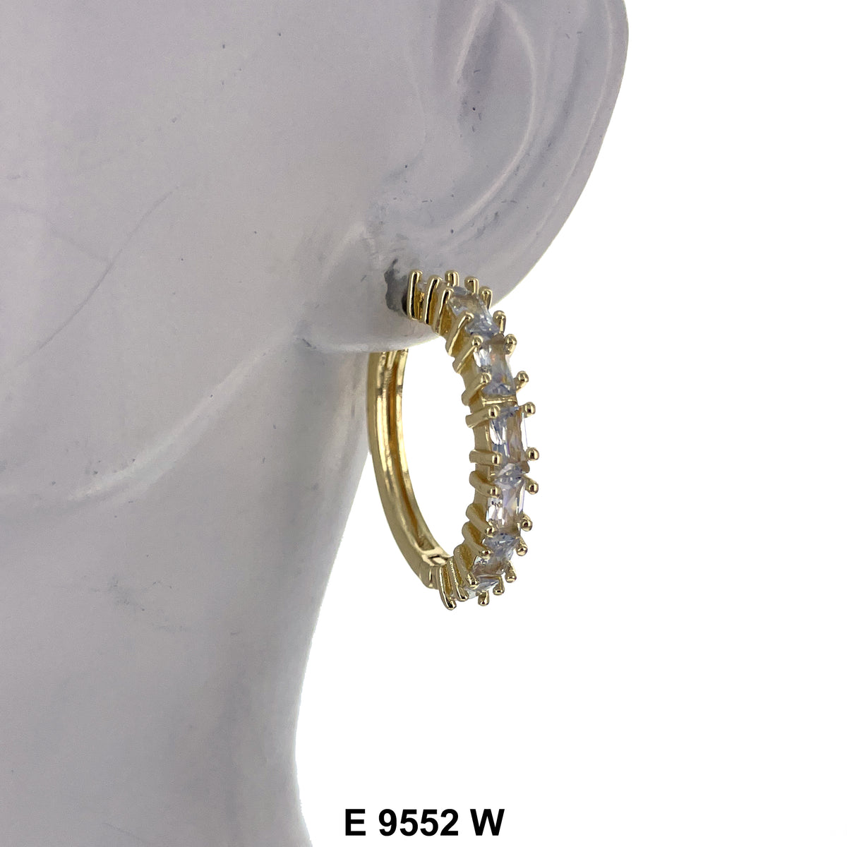 CZ Hoop Earrings E 9552 W – Kaashusa