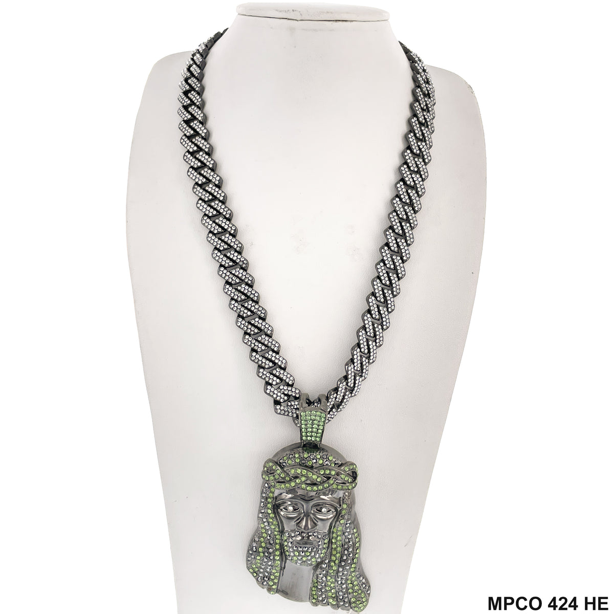 Jesus Face Icy Bling Hip Hop Chain Necklace MPCO 424 HE – Kaashusa