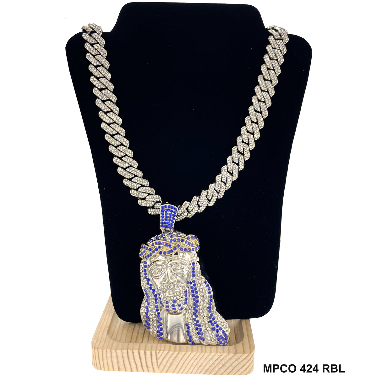 Jesus Face Icy Bling Hip Hop Chain Necklace MPCO 424 RBL – Kaashusa