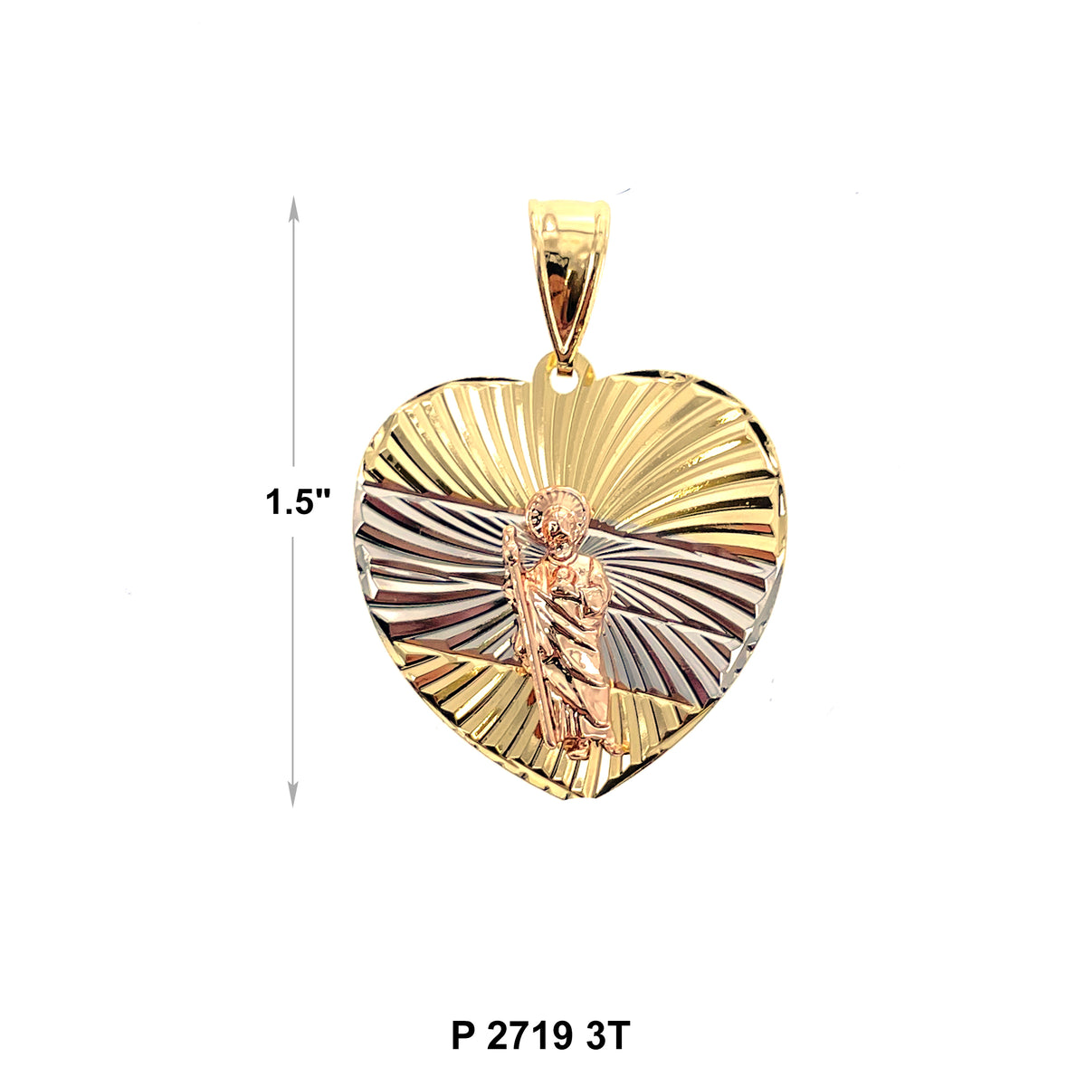 Heart San Judas Pendant P 2719 3T – Kaashusa