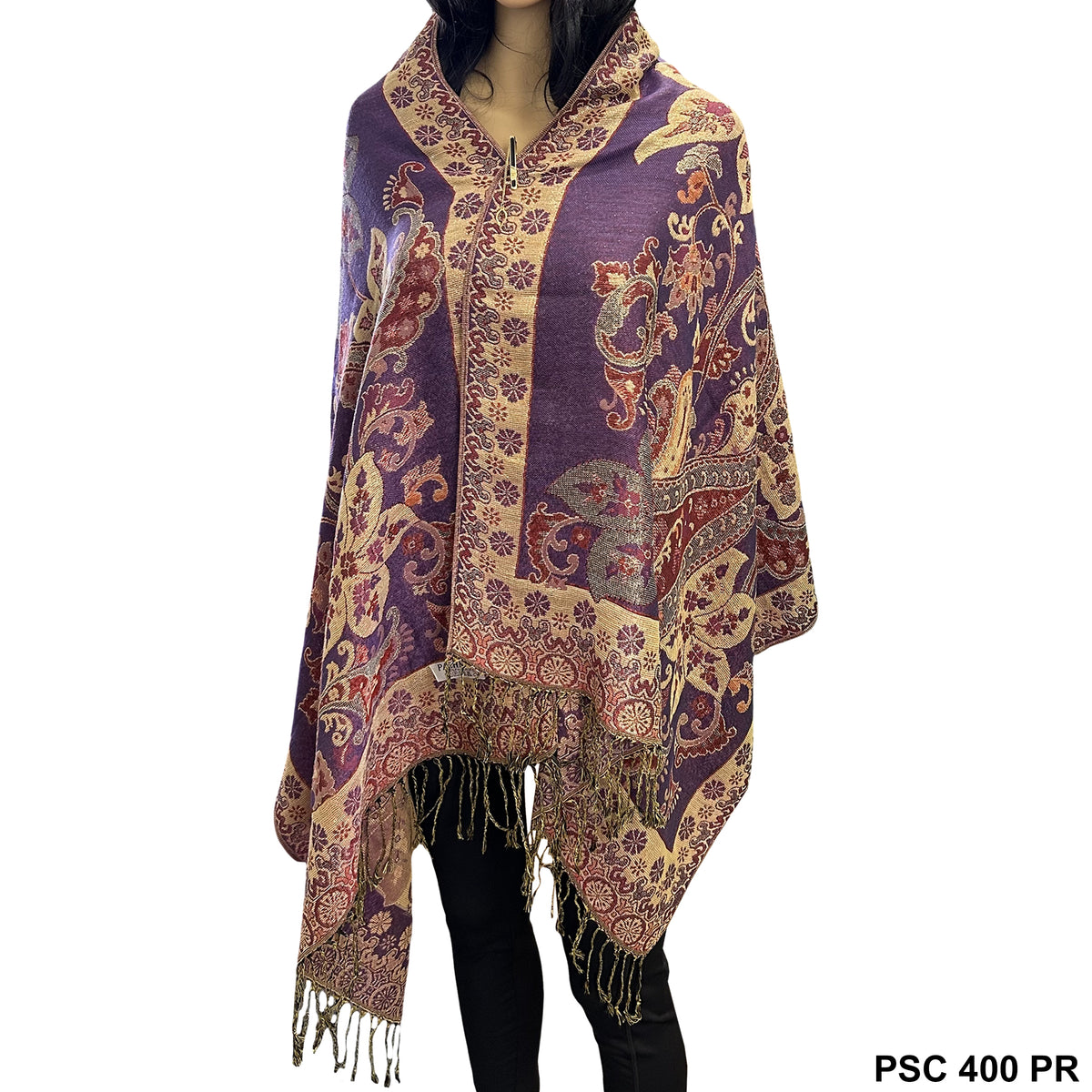 Flower Paisley Pashmina Scarf PSC 400 PR – Kaashusa