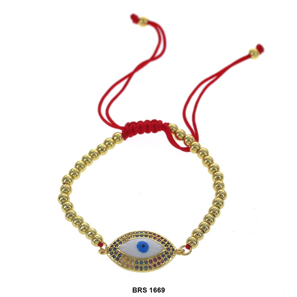 Evil Eye Thread And Beads Adjustable Bracelet BRS 1669 – Kaashusa
