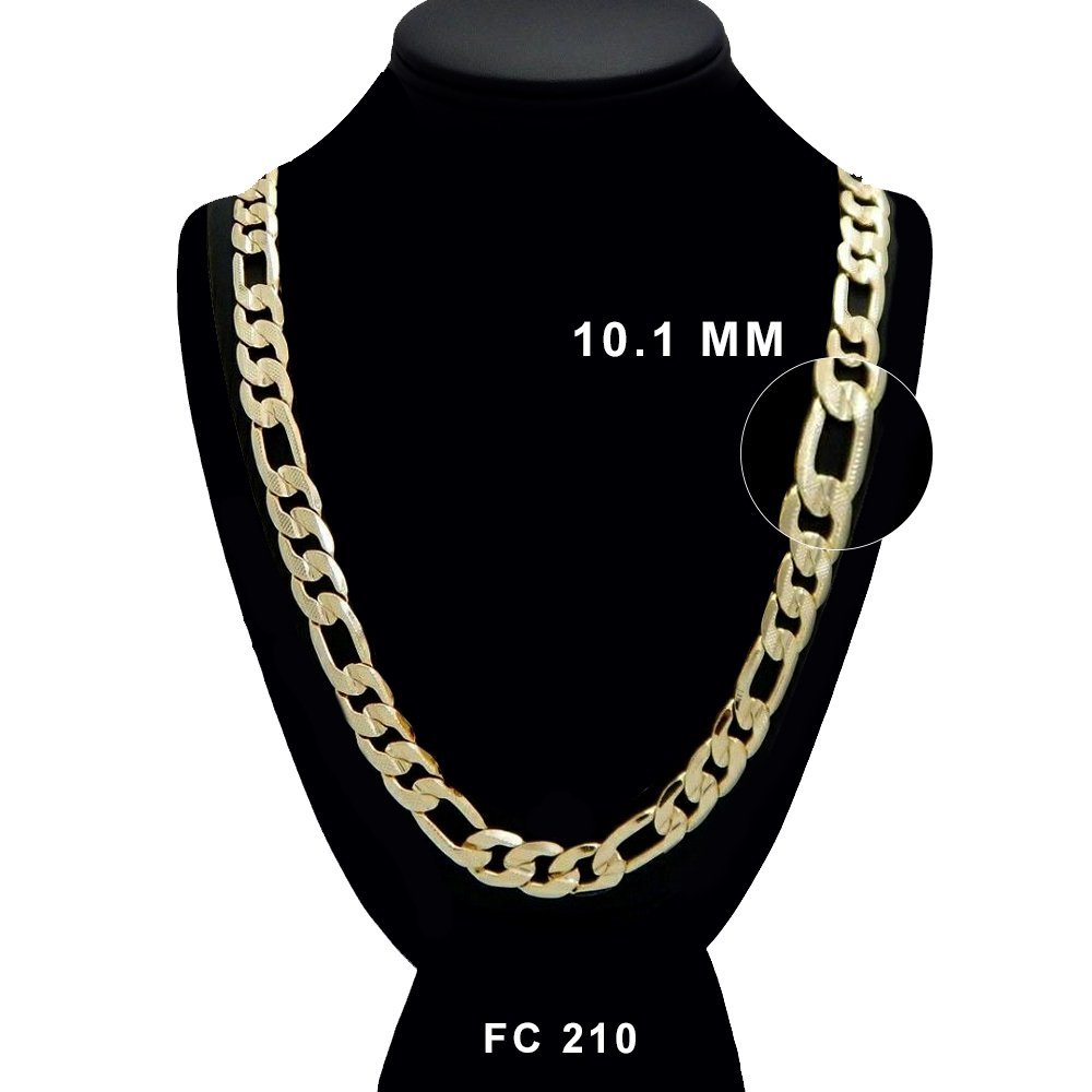 10.1 MM Diamond Cut Figaro Chain FC 210 G – Kaashusa