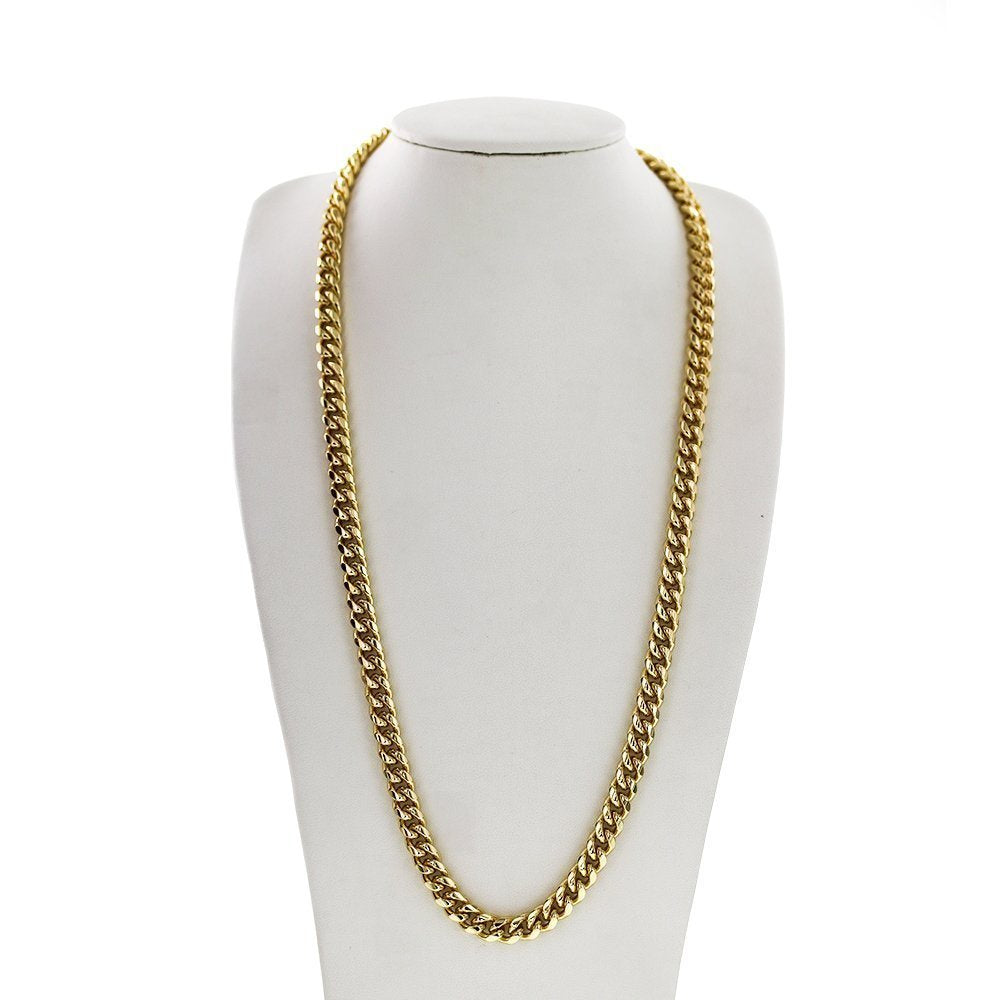 8 MM Miami Cuban Thick Lock Chain MC 323 G – Kaashusa
