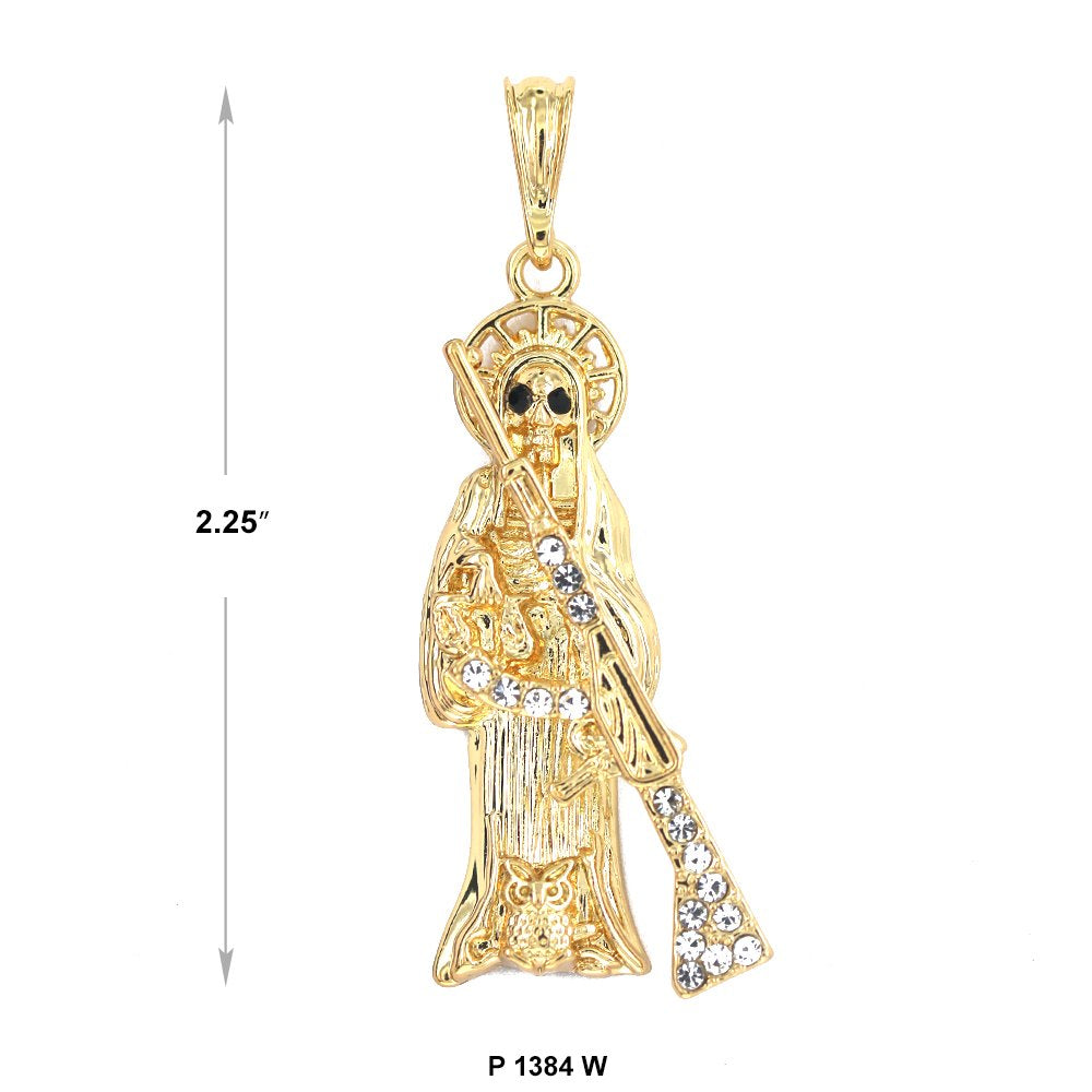Santa Muerte Gun Pendant P 1384 W – Kaashusa