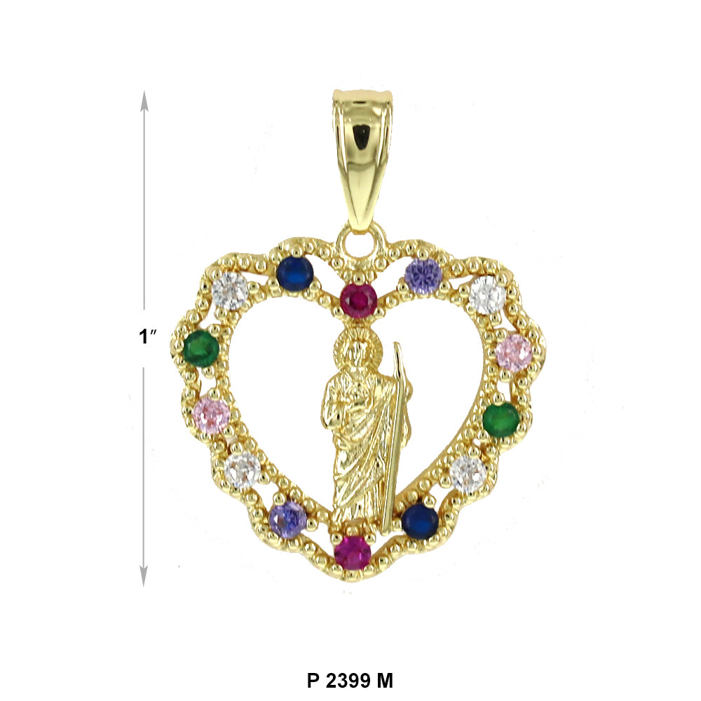 San Judas Heart Pendant P 2399 M – Kaashusa